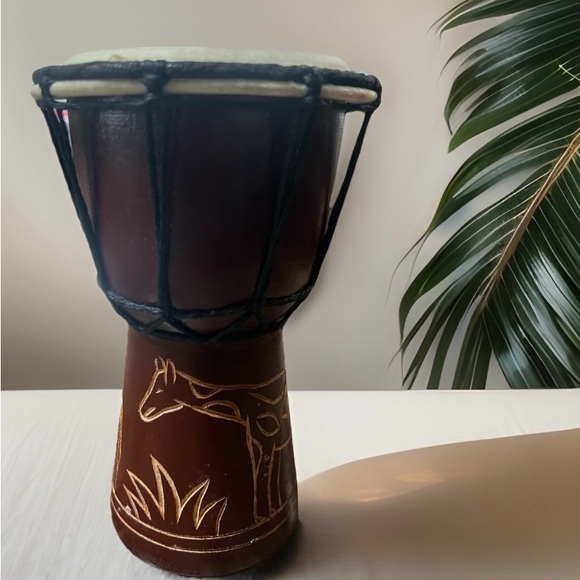 Unbranded | Other | Indonesian Djembe Drum Hand Decorated8 Tall 5wide ...
